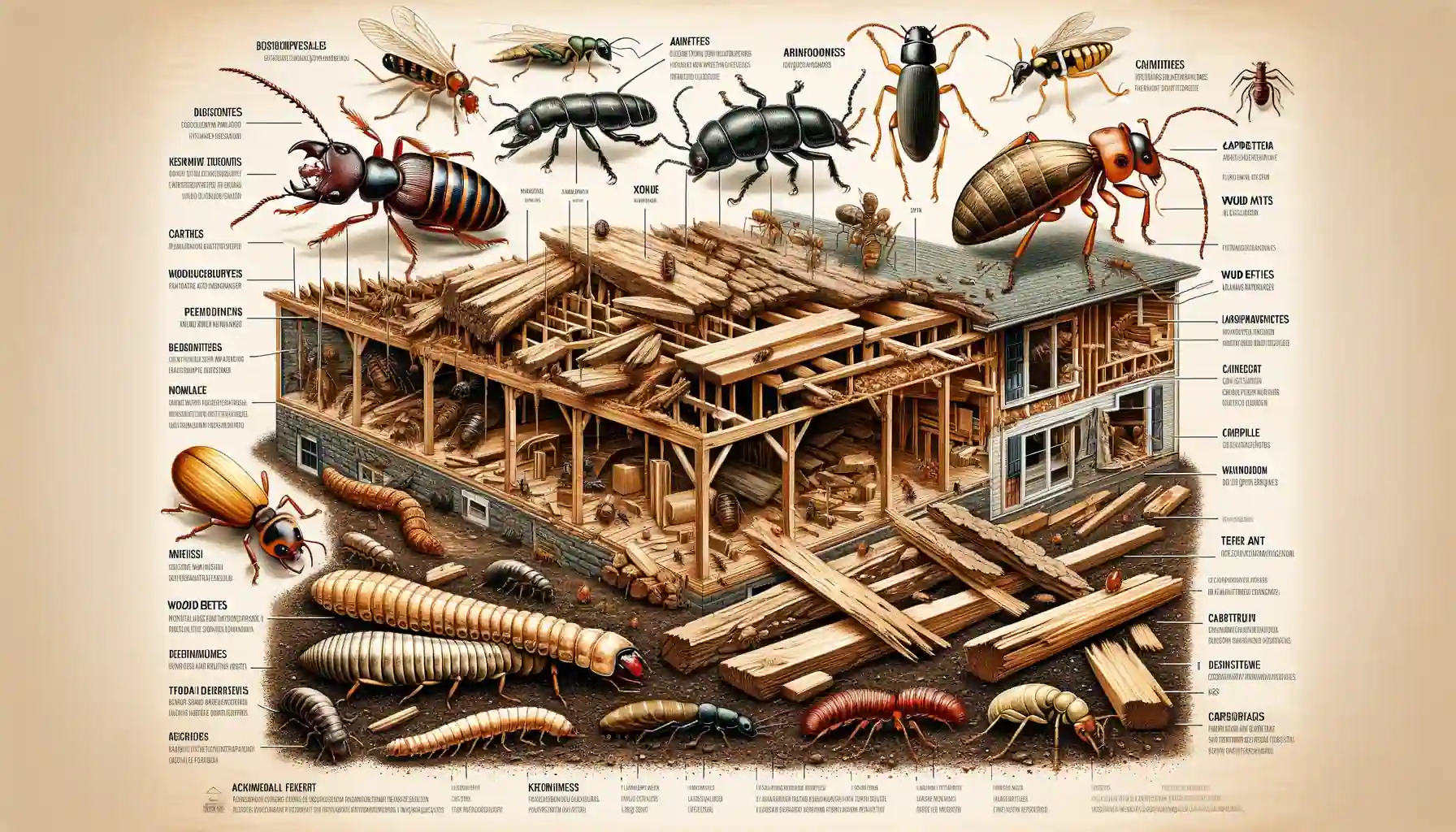 Tipos de Xilófagos que Podrían Estar Dañando tu Hogar